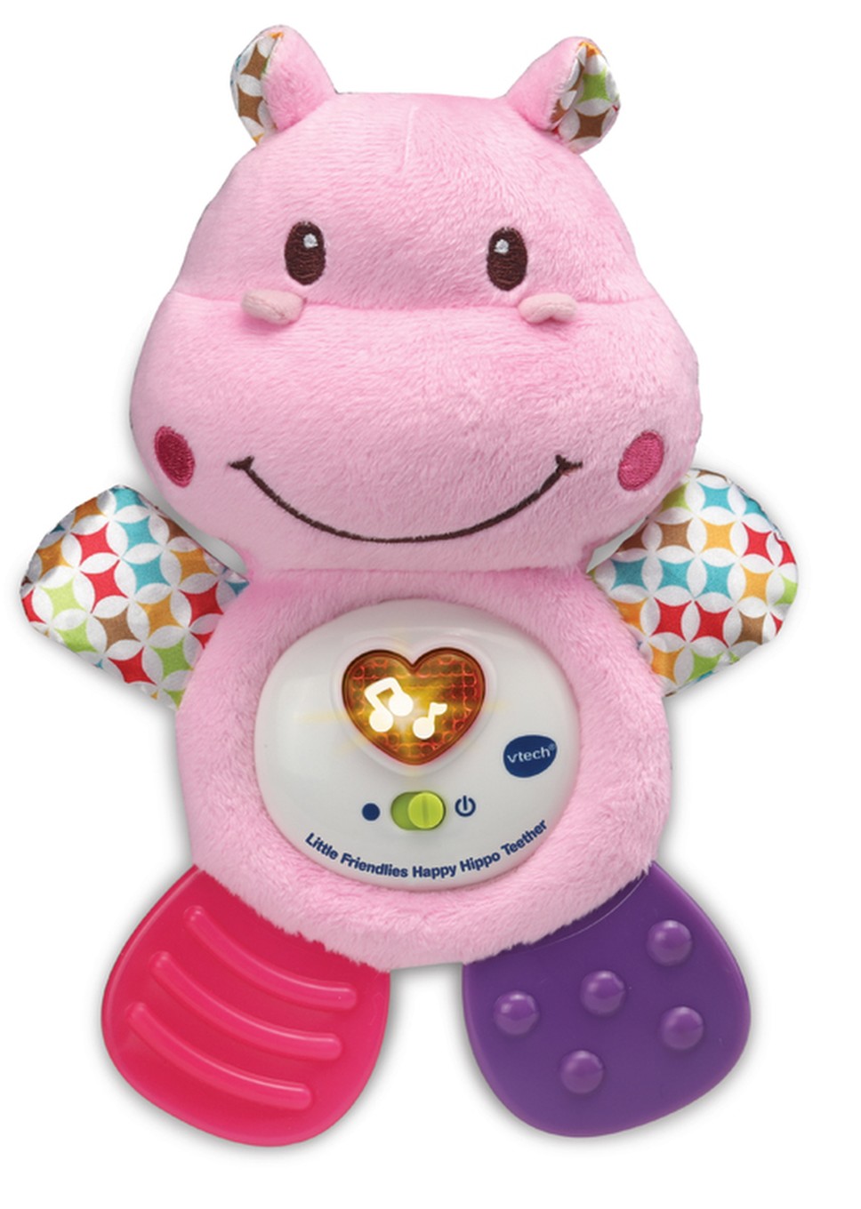 Little Friendlies Happy Hippo Teether Pink - VTech Toys Australia