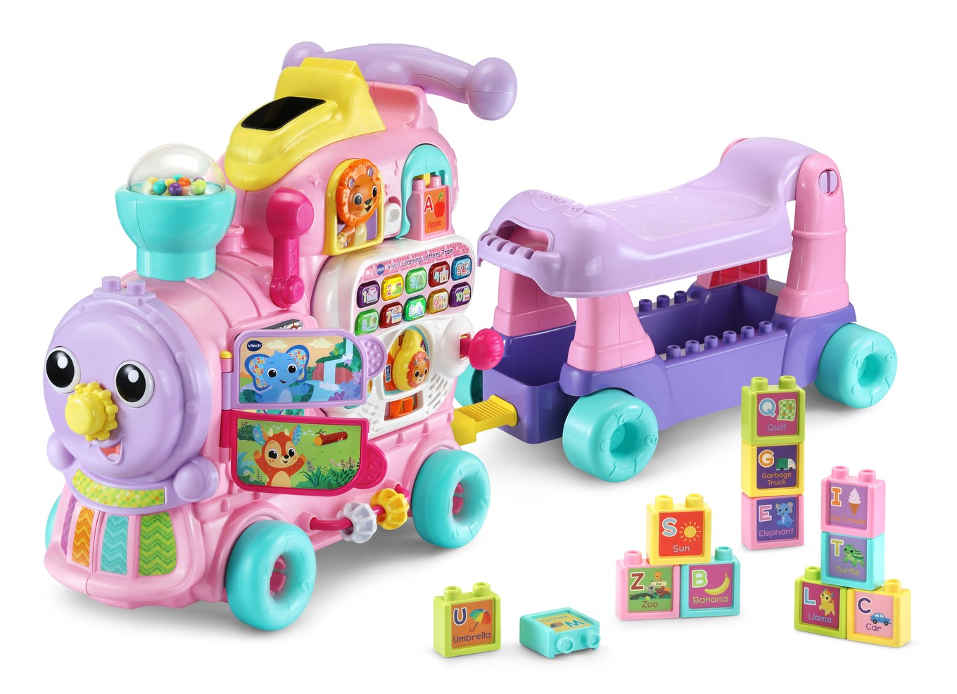 4-in-1 Alphabet Train Pink
